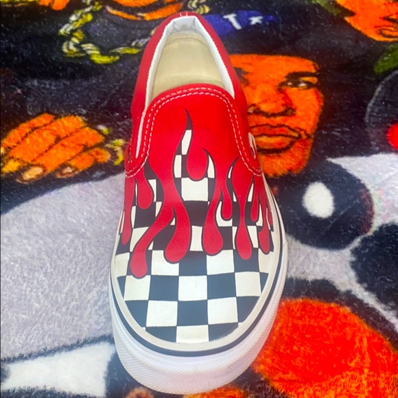 Vans | Shoes | Red Drip Vans | Poshmark